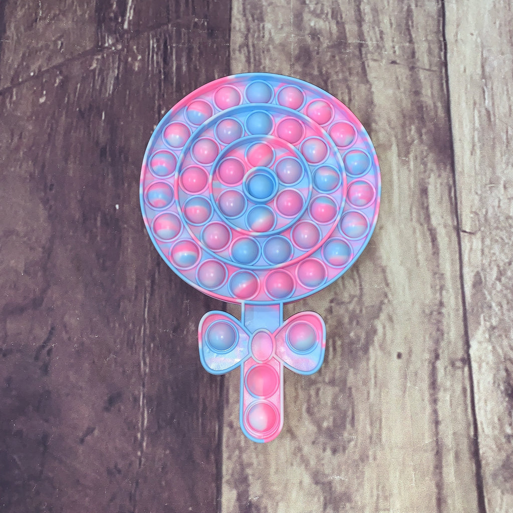 Silicone Fidget Pop It - Pink/Blue Lollipop – Royal Roe LLC